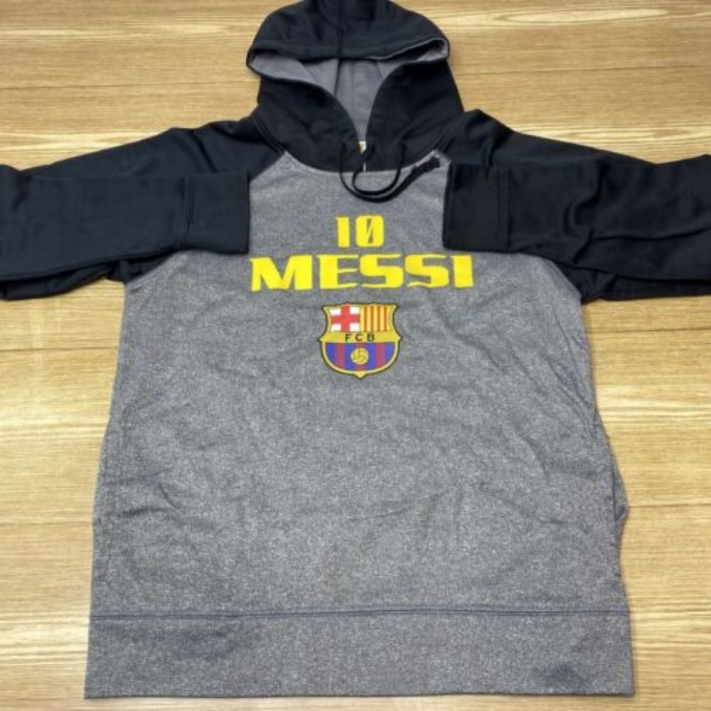 Lionel Messi Fc Barcelona Fleece Hoodie - Gem
